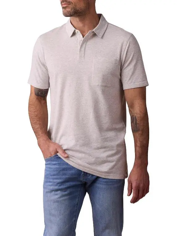 THE NORMAL BRAND Active Puremeso Everyday Pocket Polo - Stone