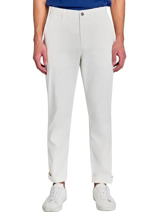 CON.STRUCT Slim Fit Stretch Flat Front Pants - White