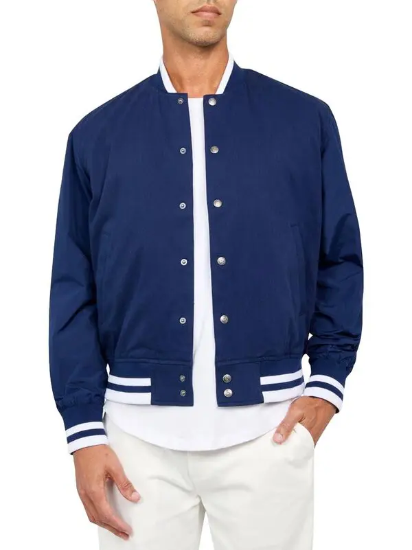 CON.STRUCT Solid Varsity Jacket - Navy