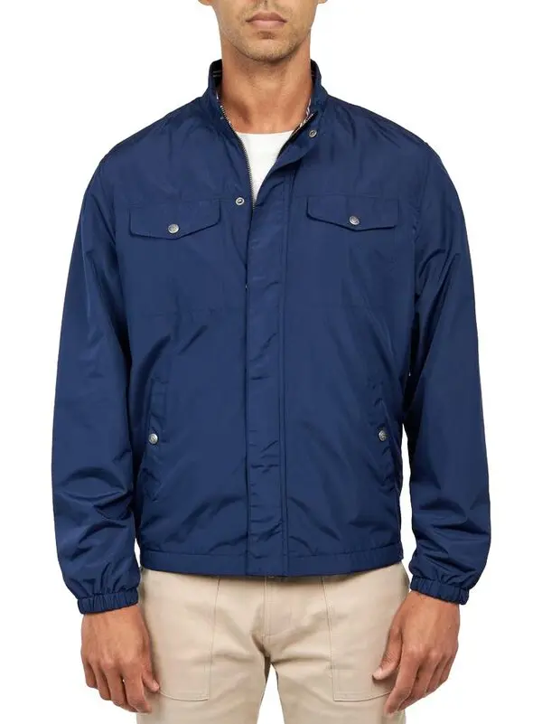 CON.STRUCT Slim Fit Solid Hybrid Field Jacket - Navy