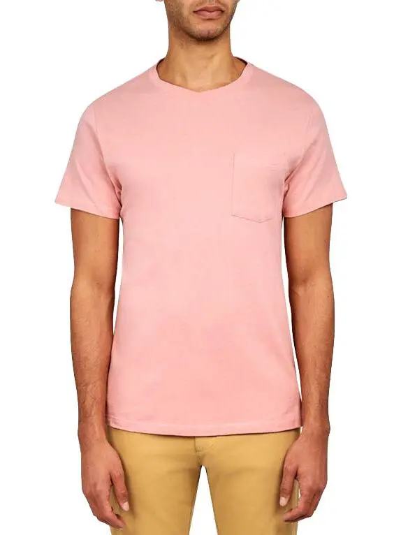 CON.STRUCT Slim Fit Solid Crew T-shirt - Salmon