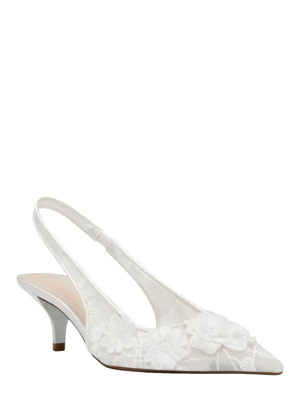 Betsey Johnson Dian Slingback Pumps - Ivory