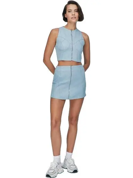 JENDUE Marvel Mini Skirt - Ever Blue