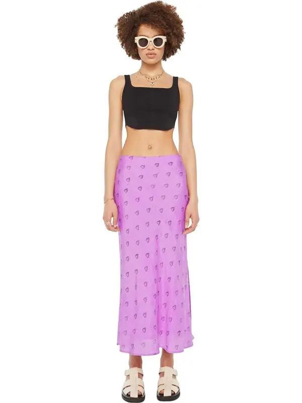 Alix Of Bohemia Lyra Heart Silk Skirt - Fuchsia