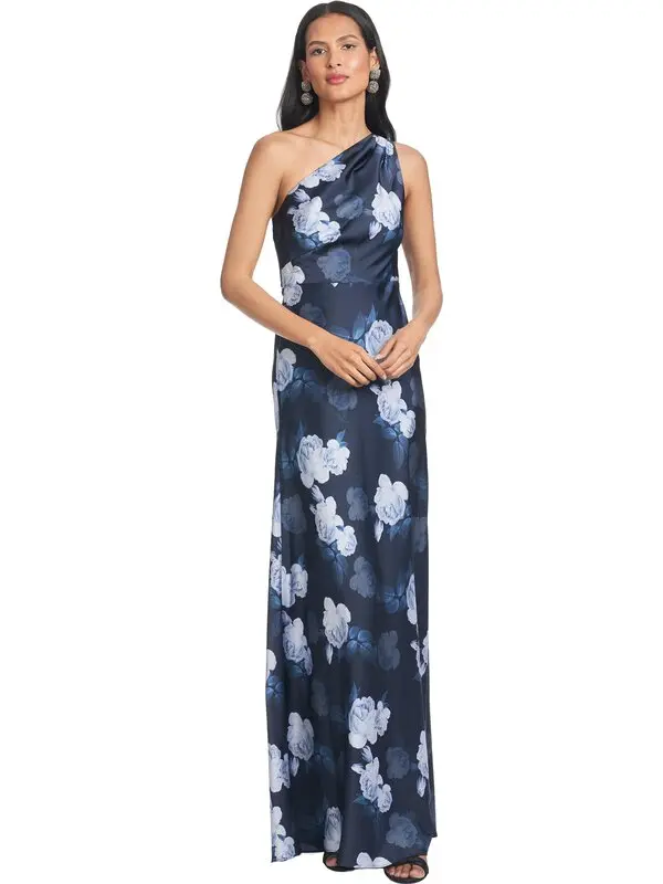 Sachin & Babi Delphine Printed Gown - Midnight Glacial Rose