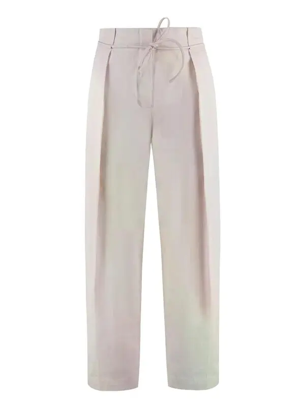 YVES SALOMON Belted Trousers - Pink
