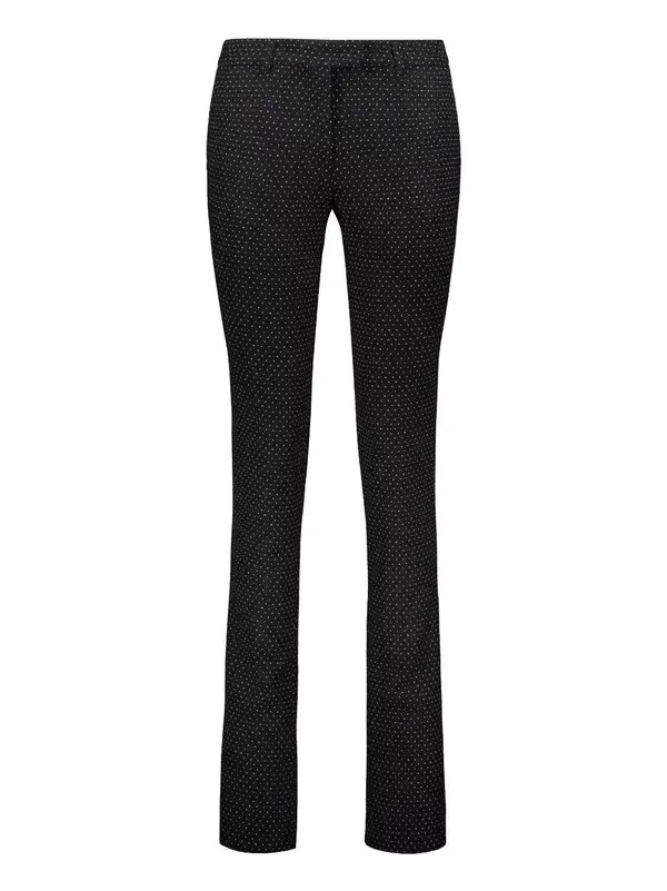 Etro Polka-dot Skinny Trousers - Black