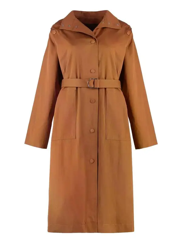 YVES SALOMON Cotton Trench Coat - Brown