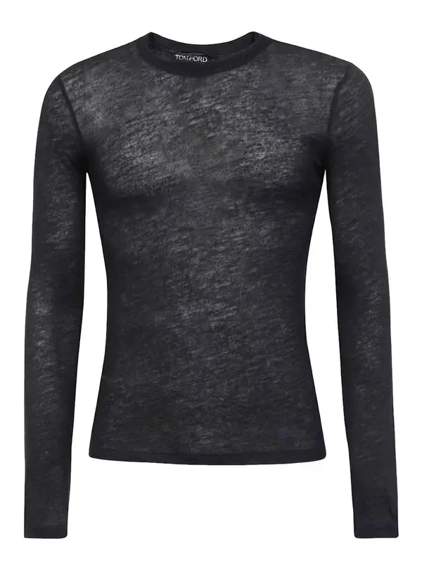 TOM FORD Crew-neck Cashmere Sweater - Black