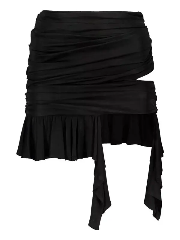 ANDREĀDAMO Ruffled Mini Skirt - Black