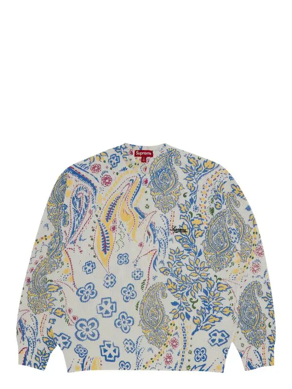 Supreme Printed Paisley Sweater - White