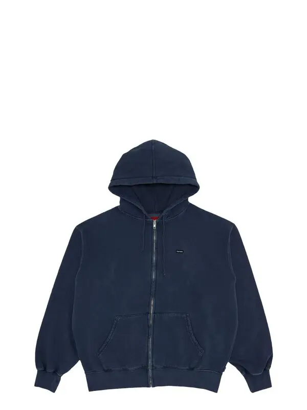 Supreme Overdyed Small Box Zip Up Hoodie - Blue