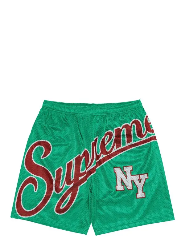Supreme Big Script Mesh Short - Green