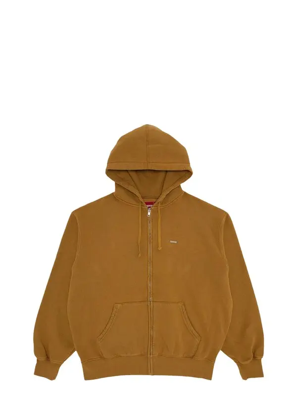 Supreme Overdyed Small Box Zip Up Hooded Sweatshirt - Tan