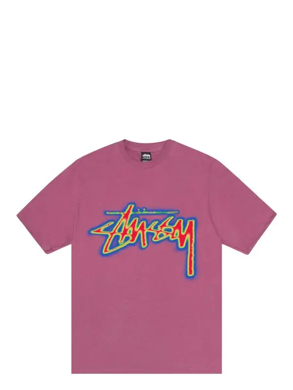 StÜssy Thermal Stock Tee 'berry - Pink