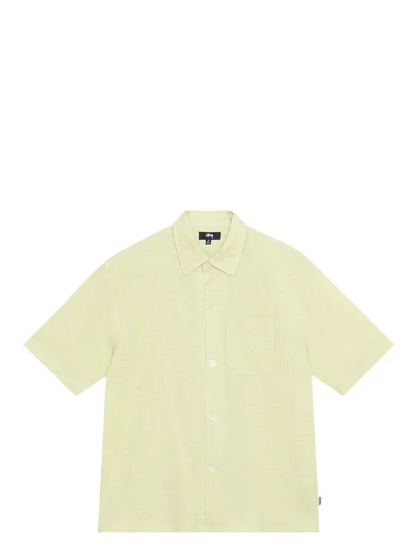 StÜssy Boxy Flat Hem Crinkled Shirt 'lime - Green