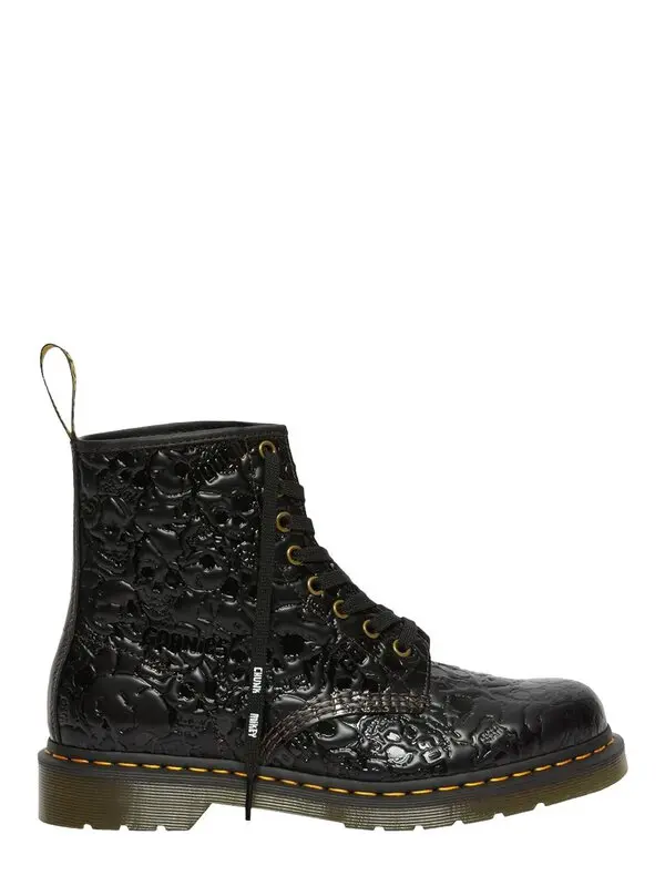 Dr. Martens X The Goonies 1460 Emboss Leather Lace Up Boots - Black