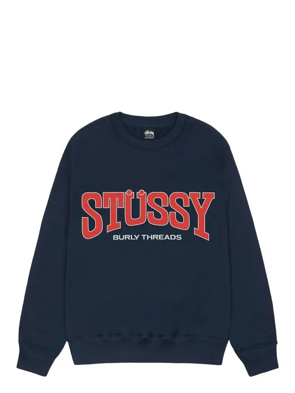 StÜssy Burly Threads Crewneck - Blue