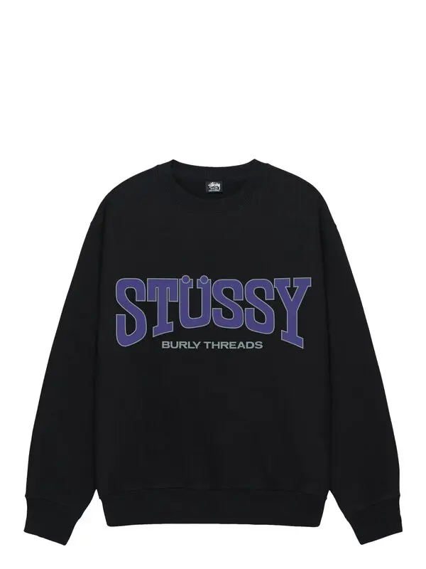 StÜssy Burly Threads Crewneck - Black
