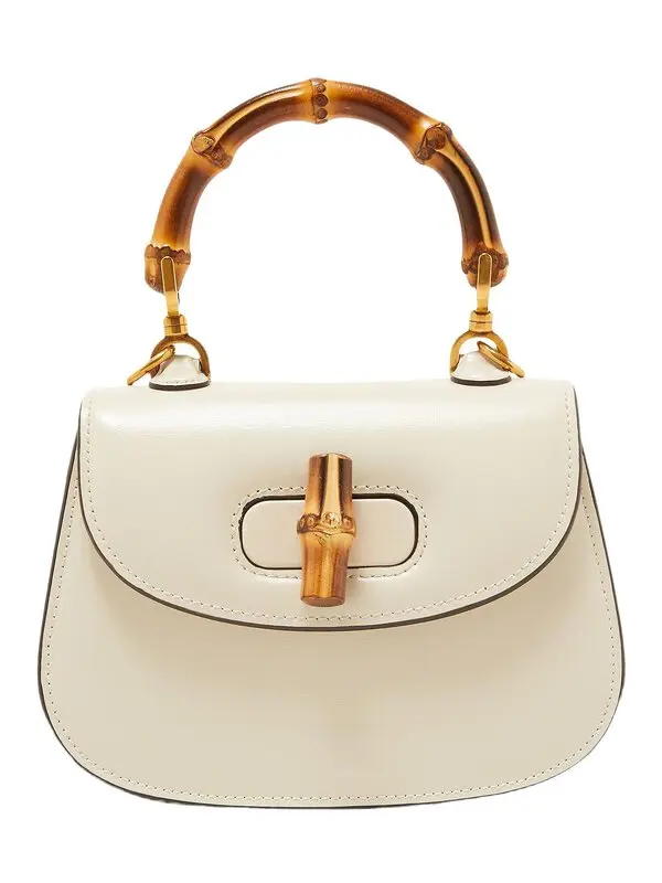 Gucci Bamboo 1947 Mini Top Handle Bag - White
