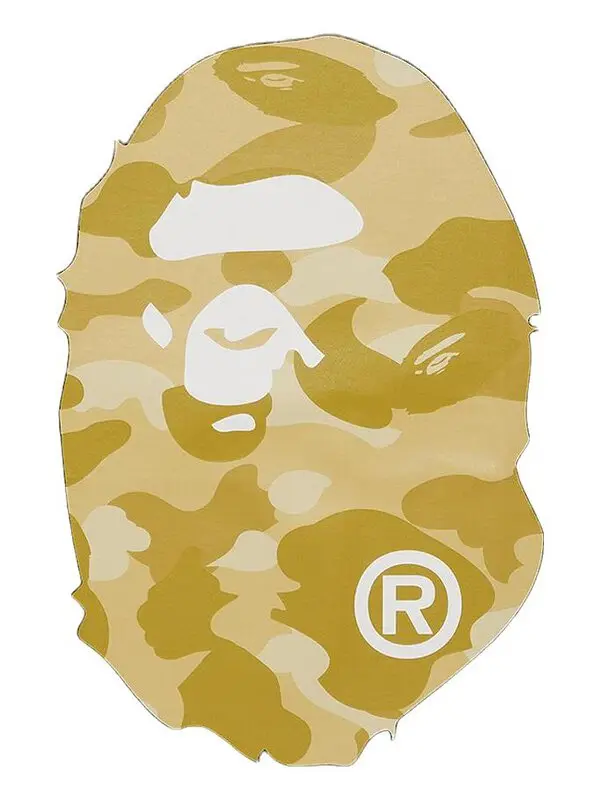 A BATHING APE Color Camo Big Ape Head Tee /yellow - Black