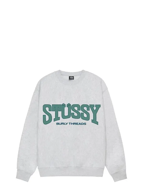 StÜssy Burly Threads Crewneck - Grey