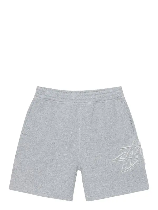 StÜssy Fleece Tonal Appliqué Short - Grey