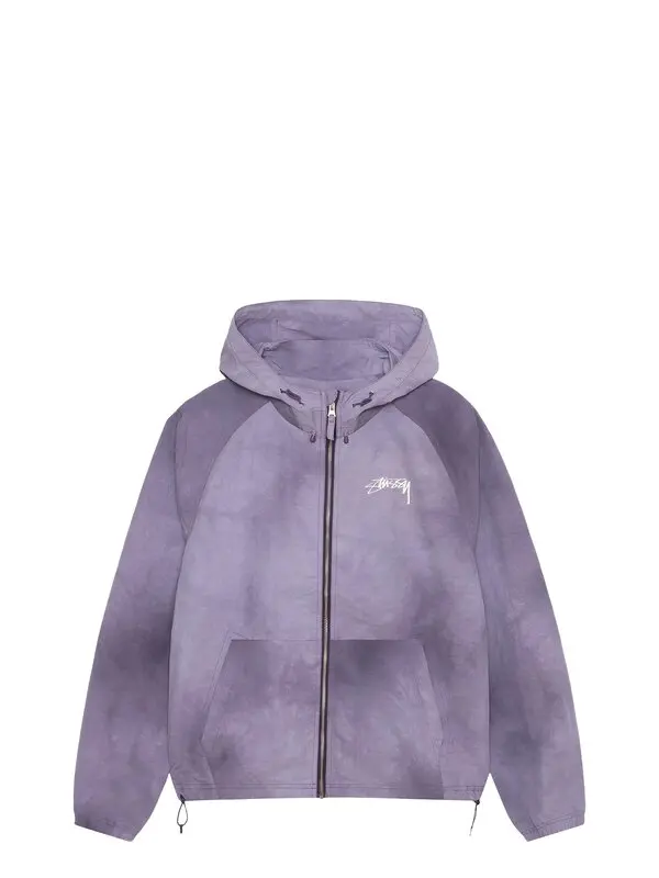StÜssy Beach Shell Wave Dye Zip Hoodie 'grape - Purple