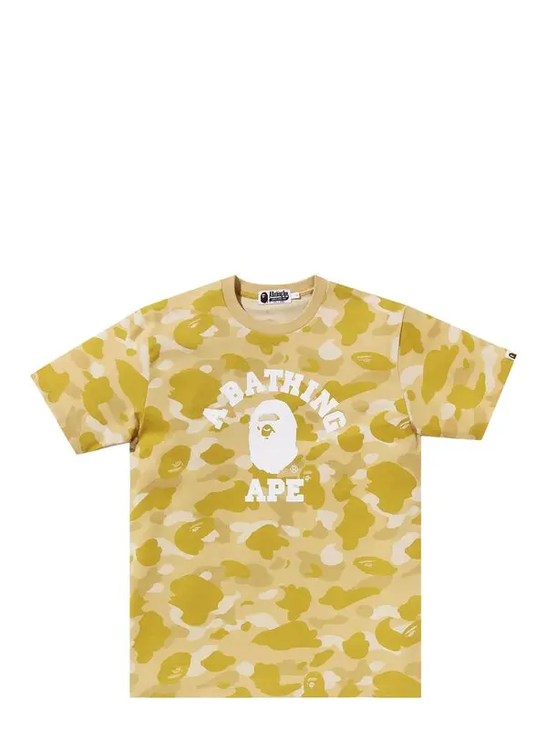 A BATHING APE Color Camo College Tee - Yellow