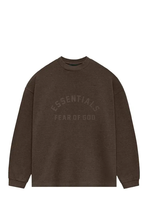 Fear Of God Heavy Long-sleeve Tee 'heather Wood - Brown