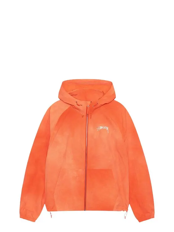 StÜssy Beach Shell Wave Dye Zip Hoodie - Orange
