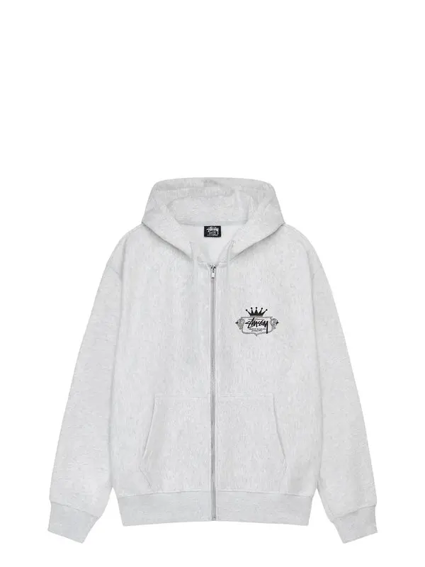 StÜssy Built To Last Zip Hoodie 'ash Heather - Grey