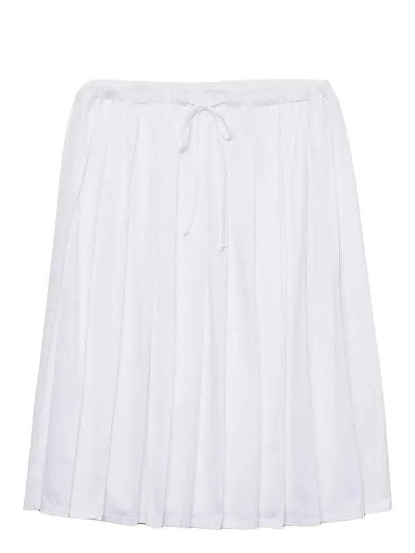 Prada Pleated Jersey Skirt - White