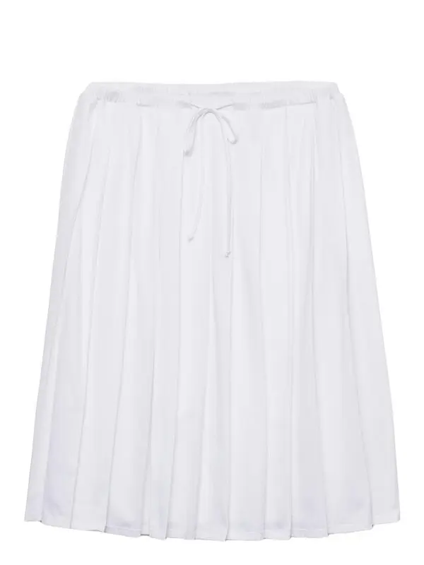 Prada Pleated Jersey Skirt - White