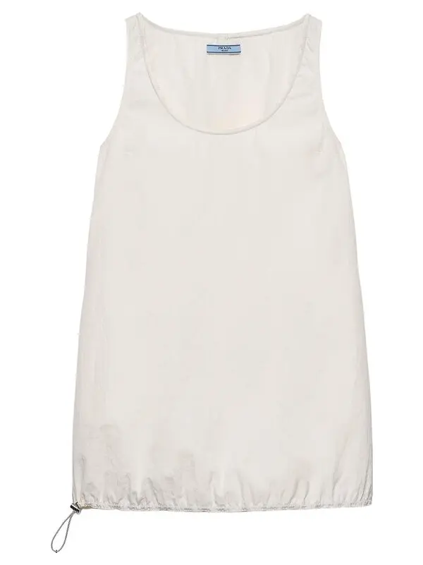 Prada Sleeveless Technical Pongé Mini-dress - Neutral