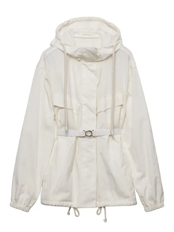 Prada Technical Pongé Blouson Jacket - Neutral