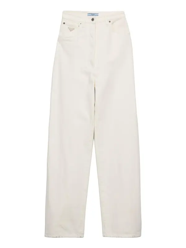 Prada Wide-leg Denim Jeans - White