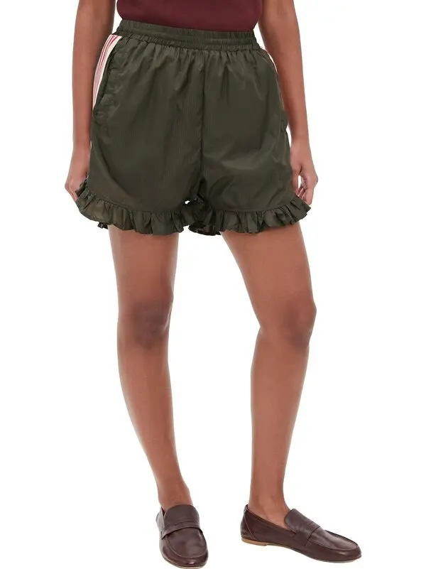 SIMONETT Ruffle Sport Shorts - Green