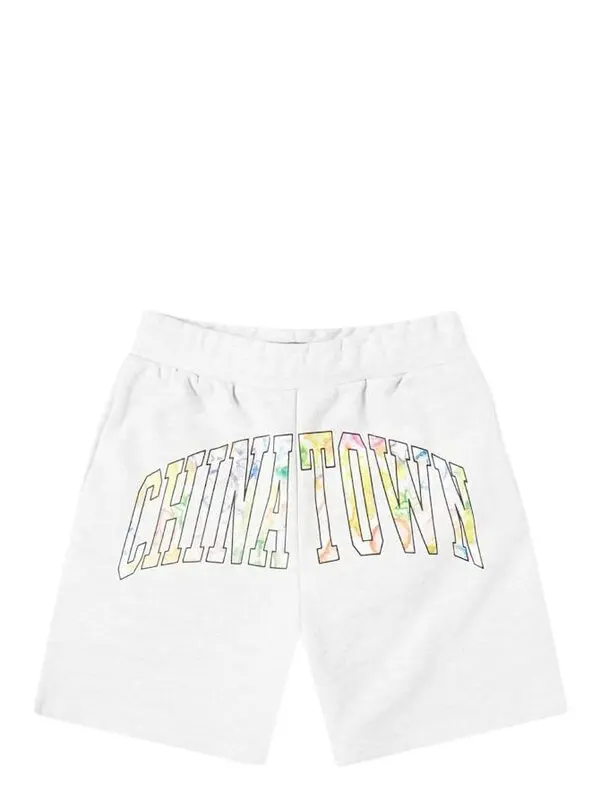 MARKET Watercolor Arc Sweat Shorts - Ash Grey