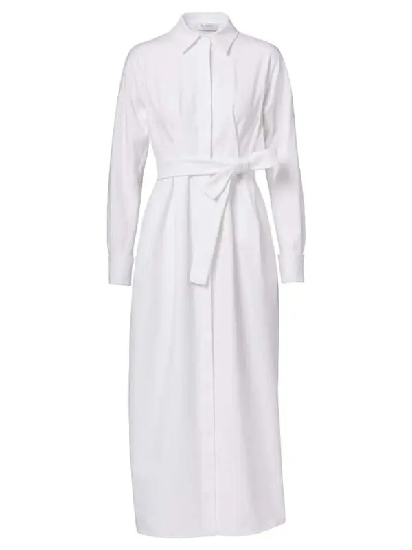 Max Mara Arezzo Gabardine Shirt Dress - White