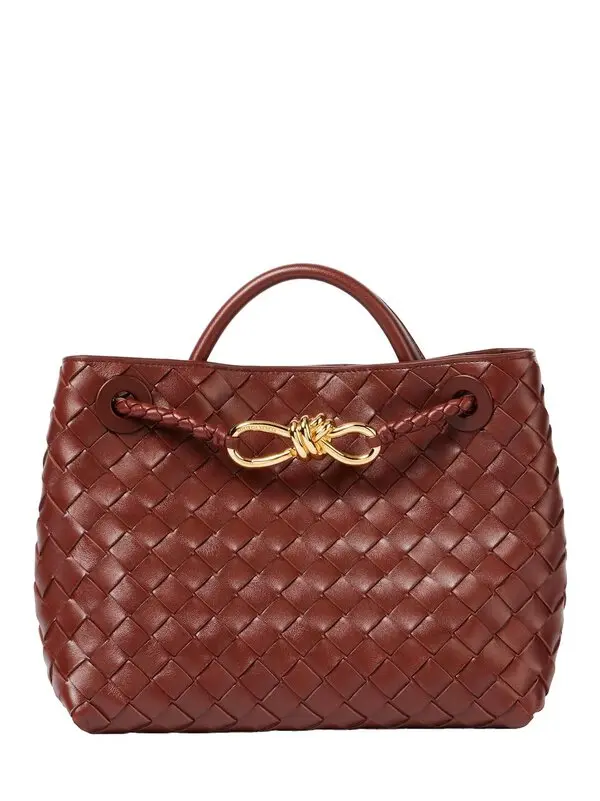 Bottega Veneta Andiamo Small Intrecciato Tote Bag - Brown
