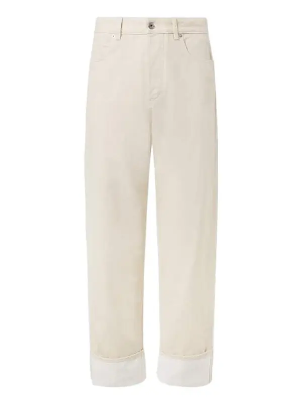 Bottega Veneta Patch-appliqué Wide-leg Jeans - White