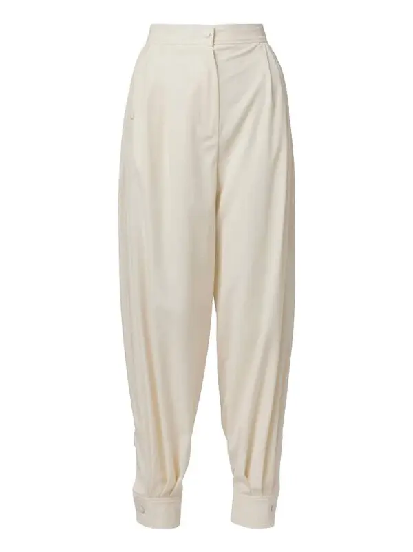 Max Mara Coccole Cotton Pants - White