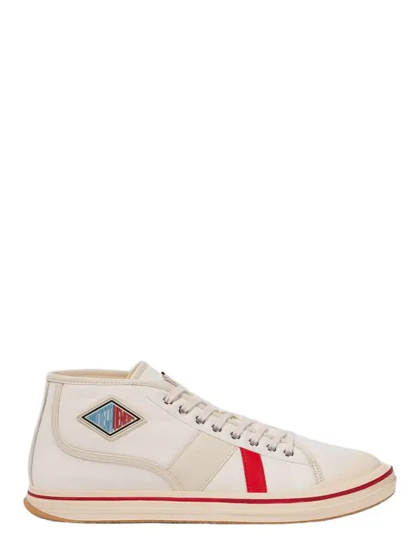 Bottega Veneta Eliot Leather-trimmed Canvas Sneakers - White