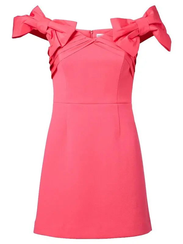 Rebecca Vallance Bow-detail Crêpe Minidress - Pink