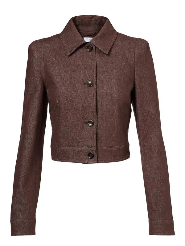 Max Mara Carpa Cropped Jacket - Brown
