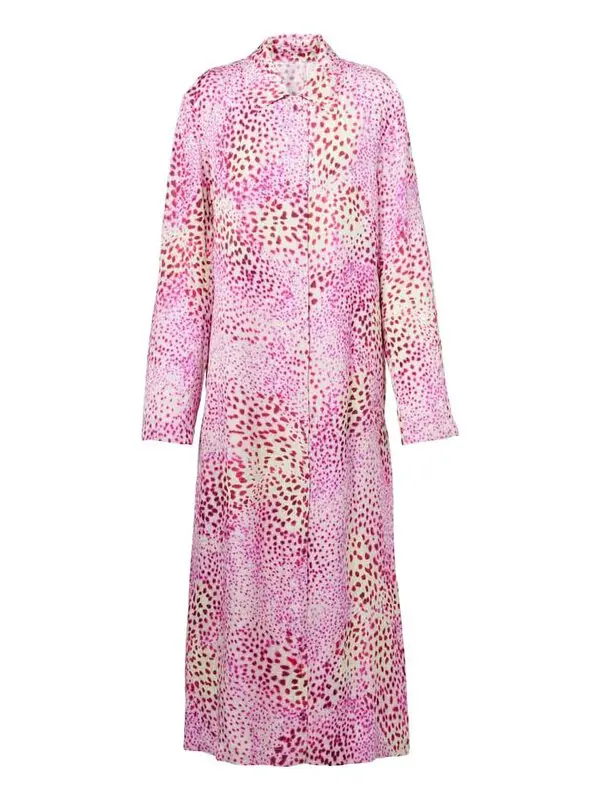 Dries Van Noten Printed Jacquard Coat - Pink