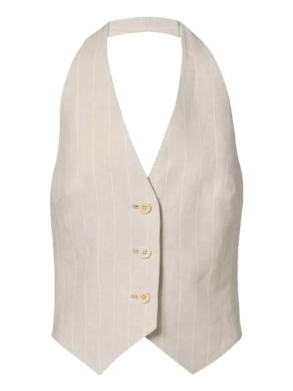 Max Mara Sauro Linen Vest - White