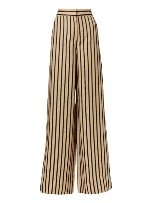 Max Mara Cestino Linen-blend Palazzo Pants - Beige