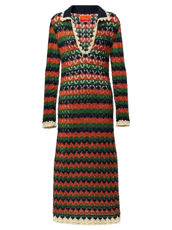 La DoubleJ Perry Crochet Polo Dress - Multicoloured